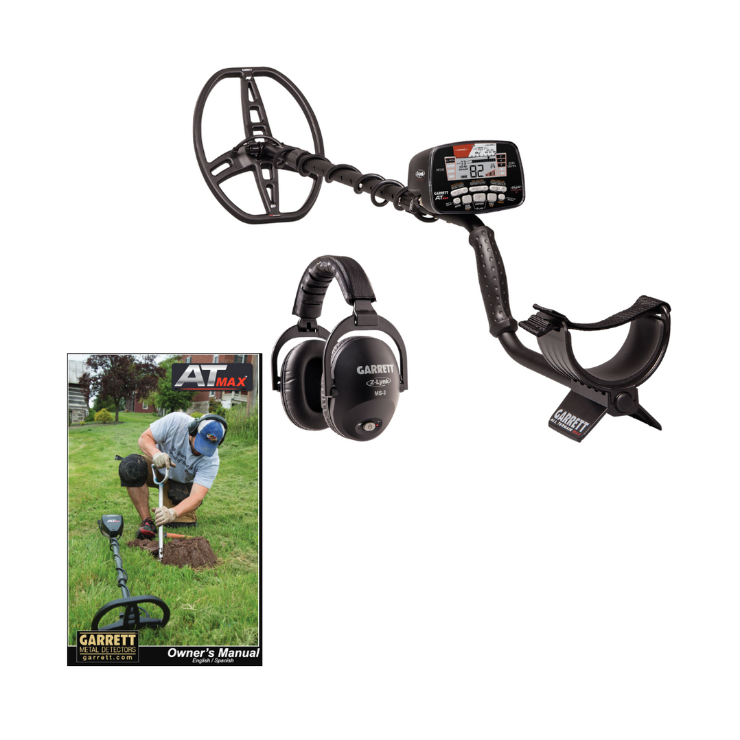 Garrett AT Max Waterproof Metal Detector with 8.5"x11" DD Search Coil ...