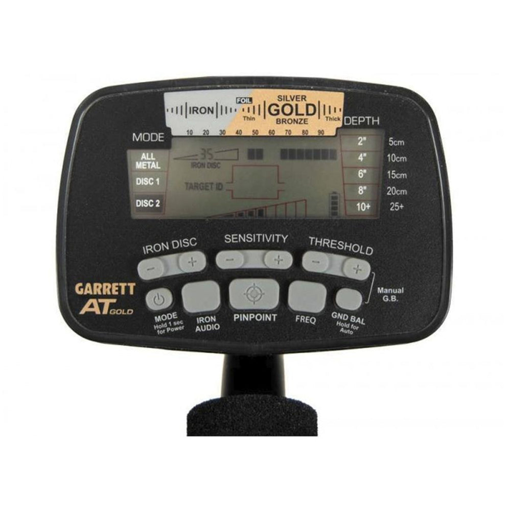 GARRETT AT Gold Waterproof Metal Detector with 5"x8" DD Search Coil ...