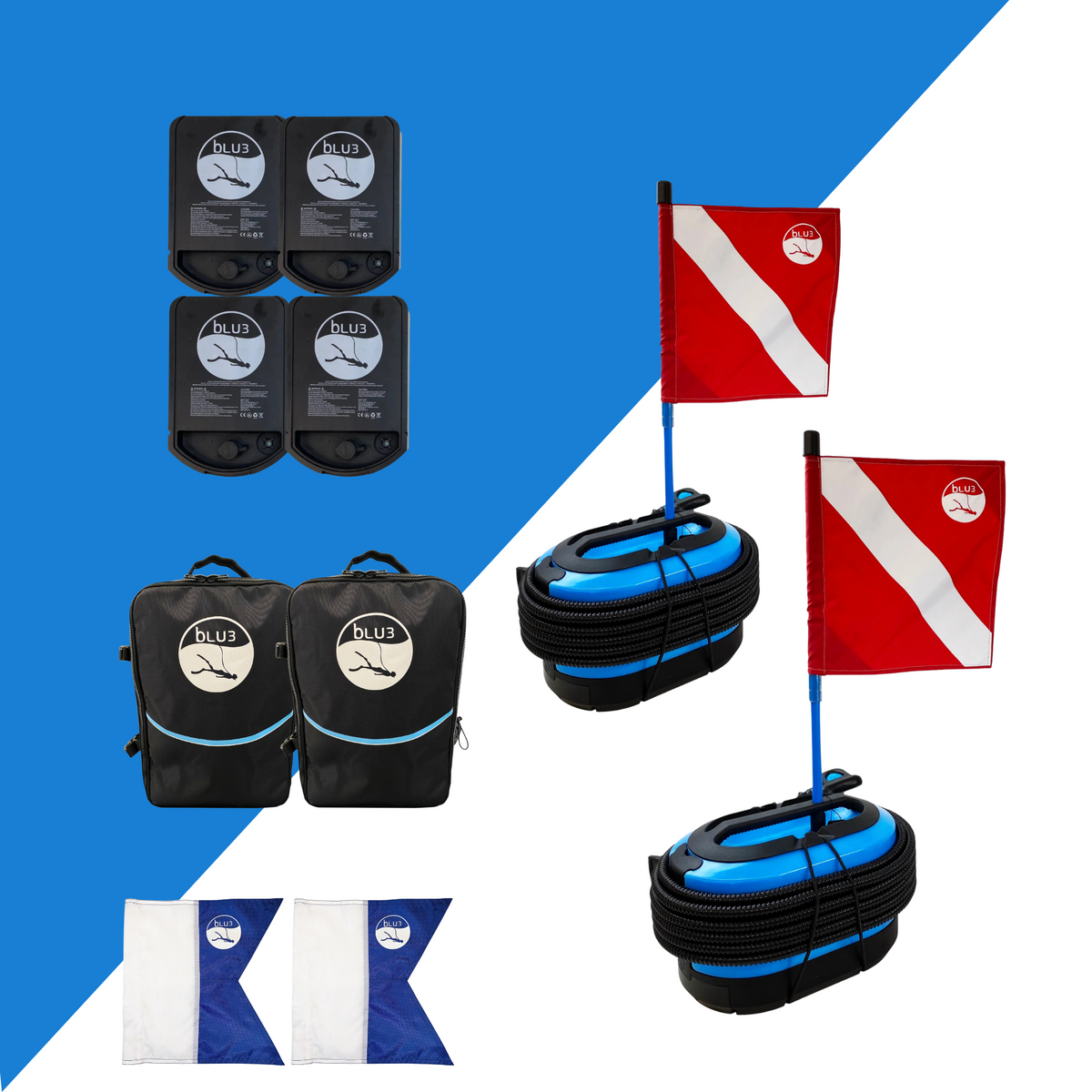 BLU3 Duo Nomad Dive System Pro with Backpack - 2 Batteries — Detector Power