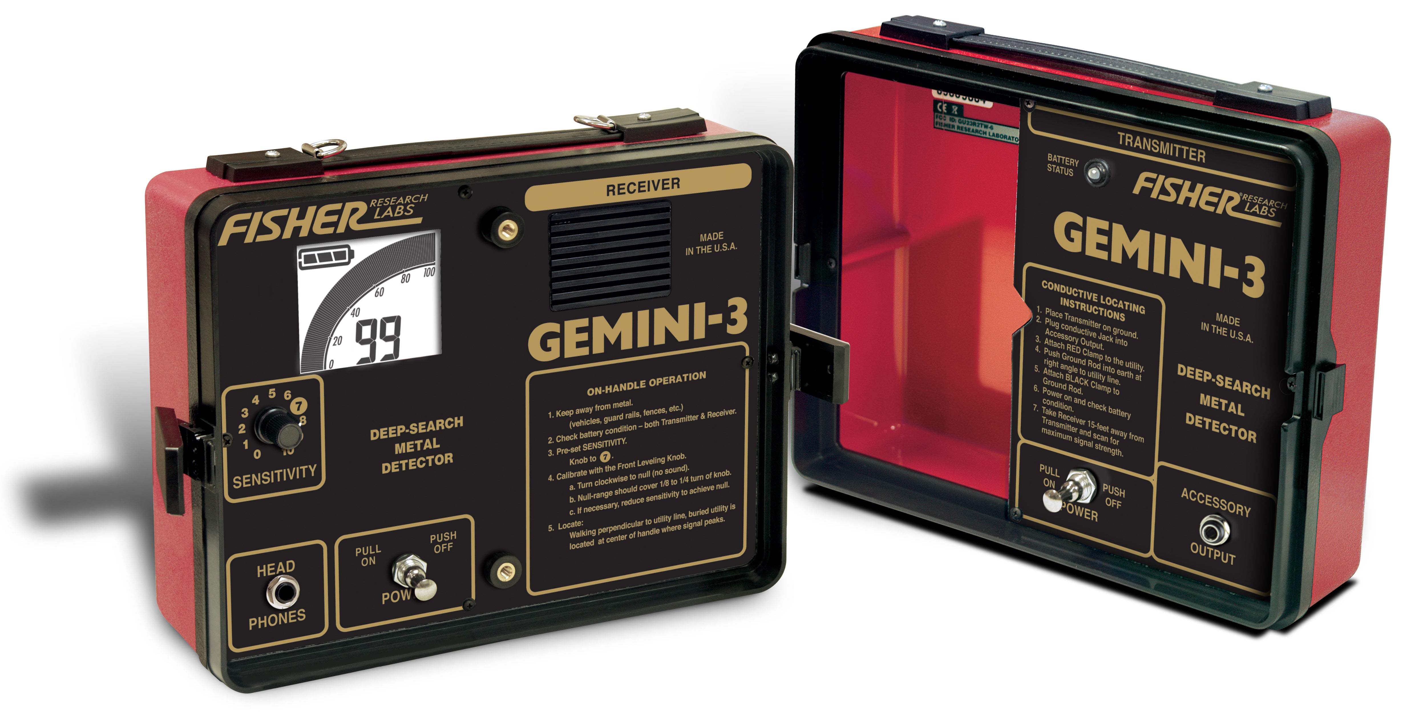 Fisher Labs Gemini-3 Metal Detector — Detector Power