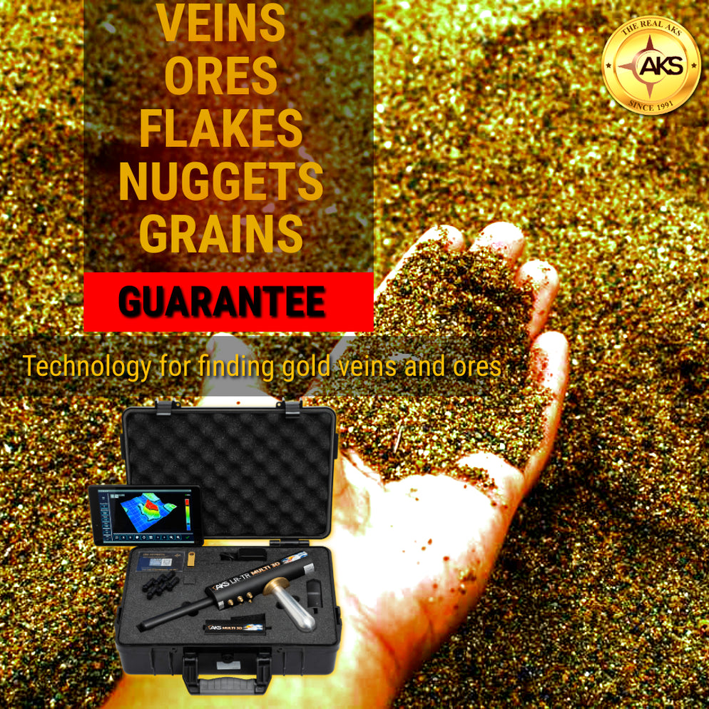 REAL GOLD AKS Multi GFIS 3D Full Set Long Range Metal Detector ...