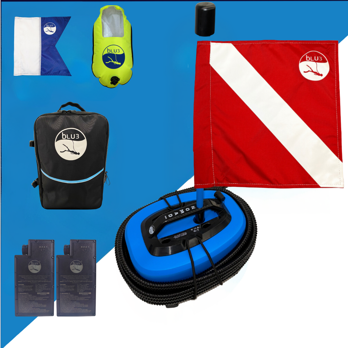 BLU3 Nomad Mini Dive System Pro with Backpack - 2 Batteries — Detector ...