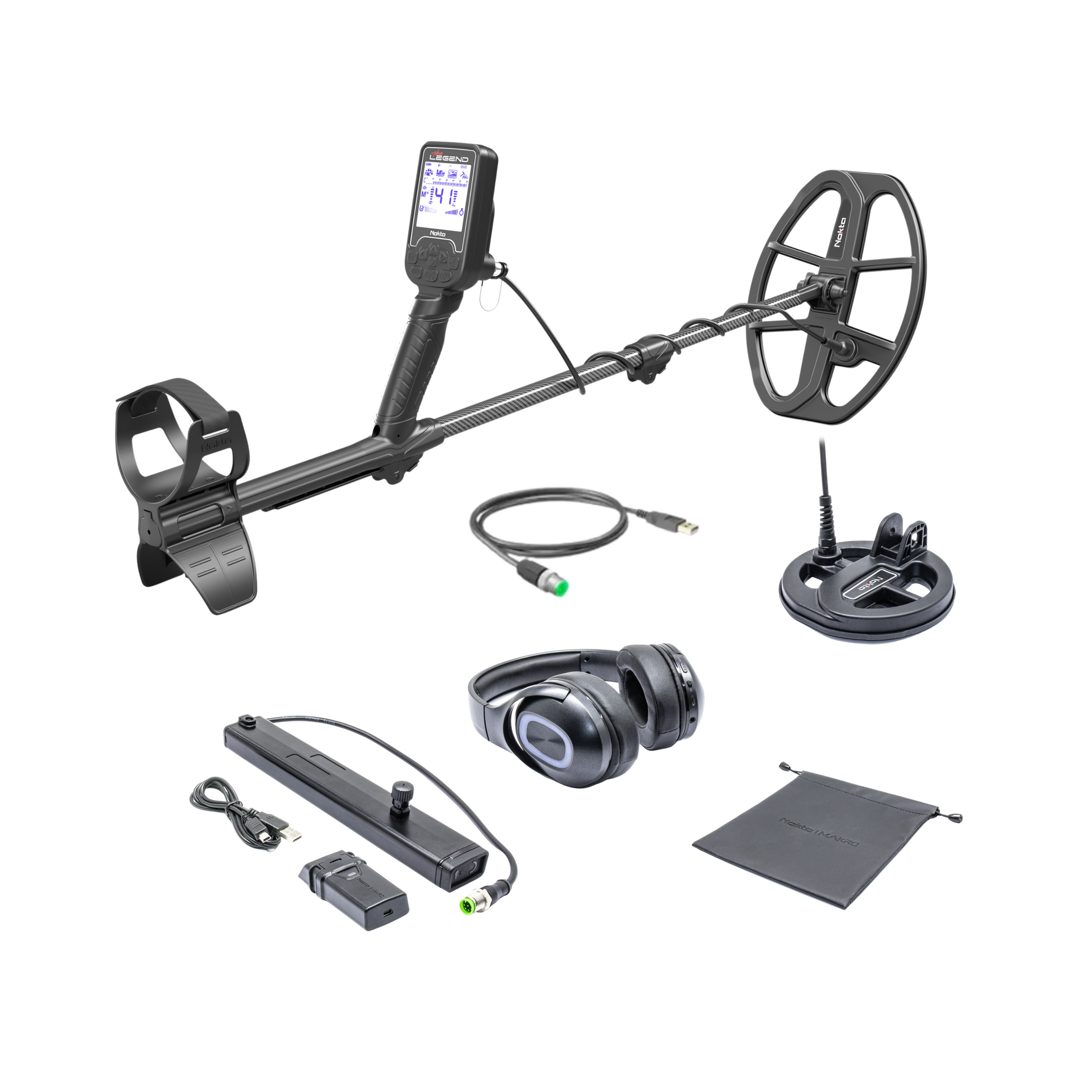 NOKTA The Legend Pro Pack Waterproof Metal Detector with 11" and 6" DD — Detector Power
