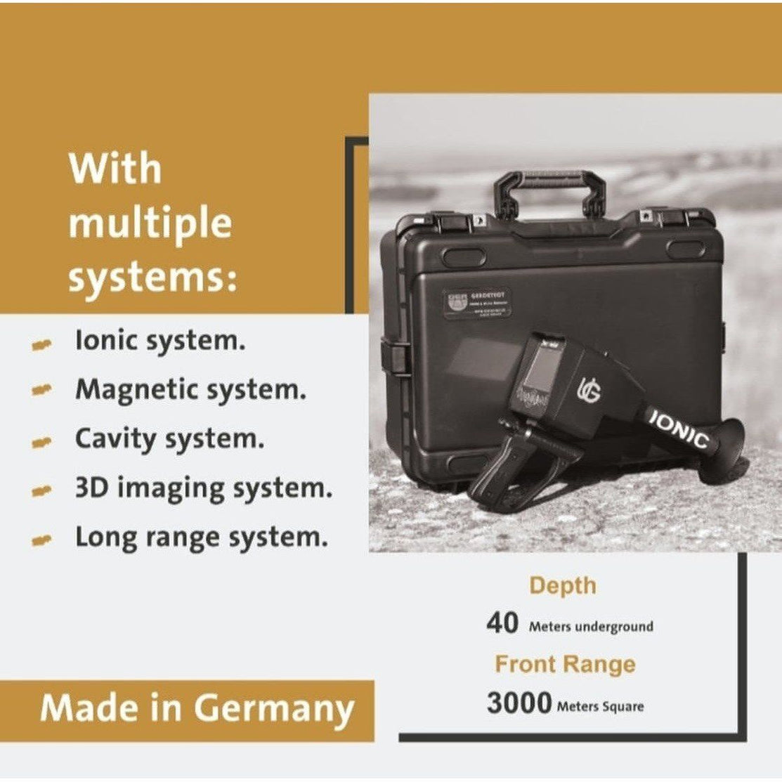 GER Detect Deep Seeker Long Range Metal Detector - Five Search Systems ...